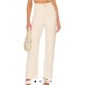 WeWoreWhat | Jeans | Weworewhat High Waisted Frayed Straight Leg Jeans ...
